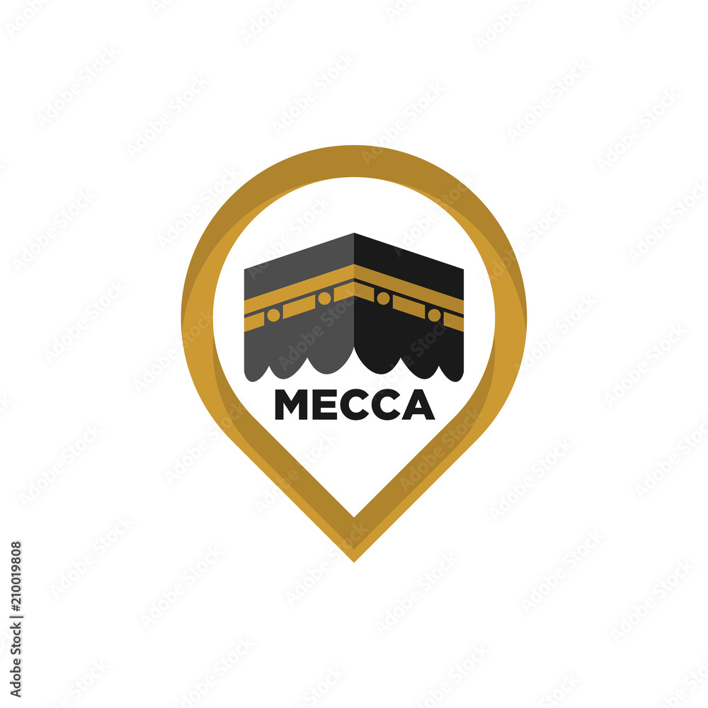 Stock-Vektorgrafik „mecca icon, mecca sign, kaaba symbol. islamic icon ...