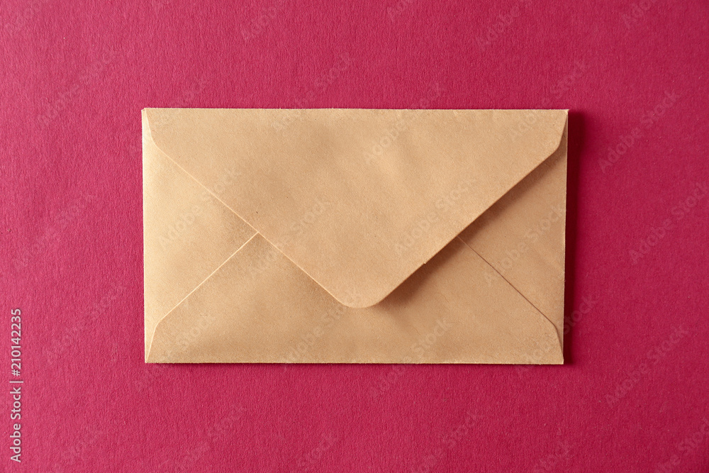 Mail envelope on color background Stock Photo | Adobe Stock
