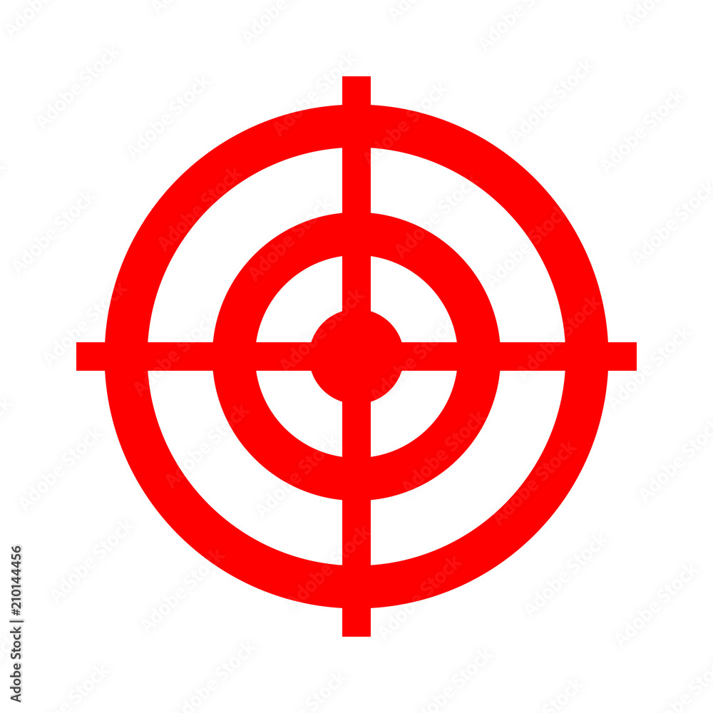 Target aim icon, vector target symbol - cross aim sign - target ...