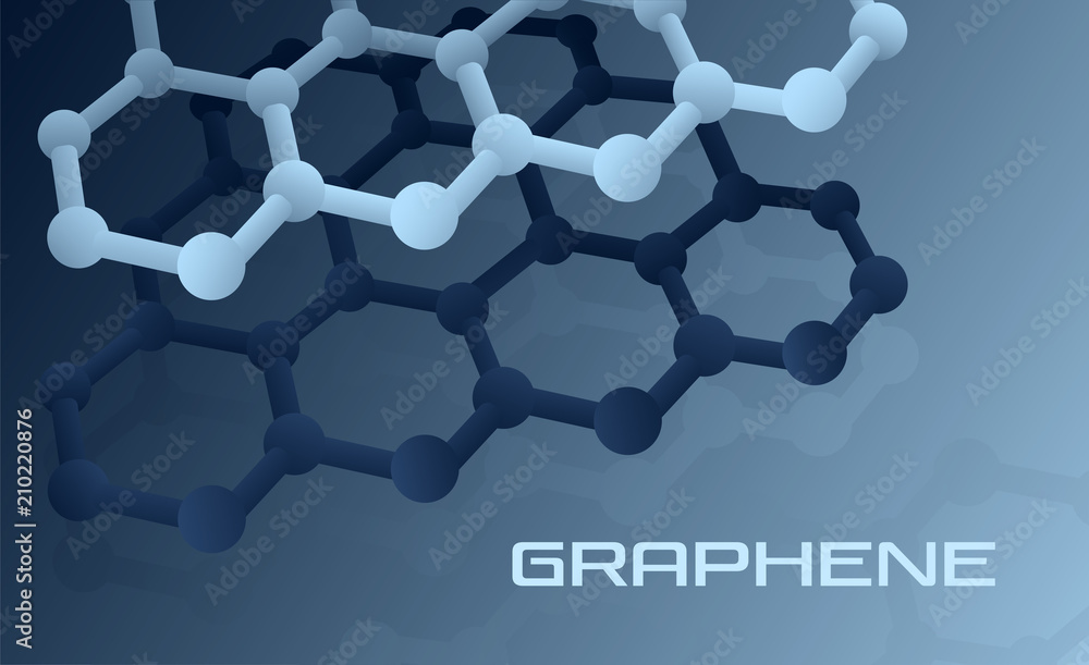 Graphene atomic structure Stock Vector | Adobe Stock