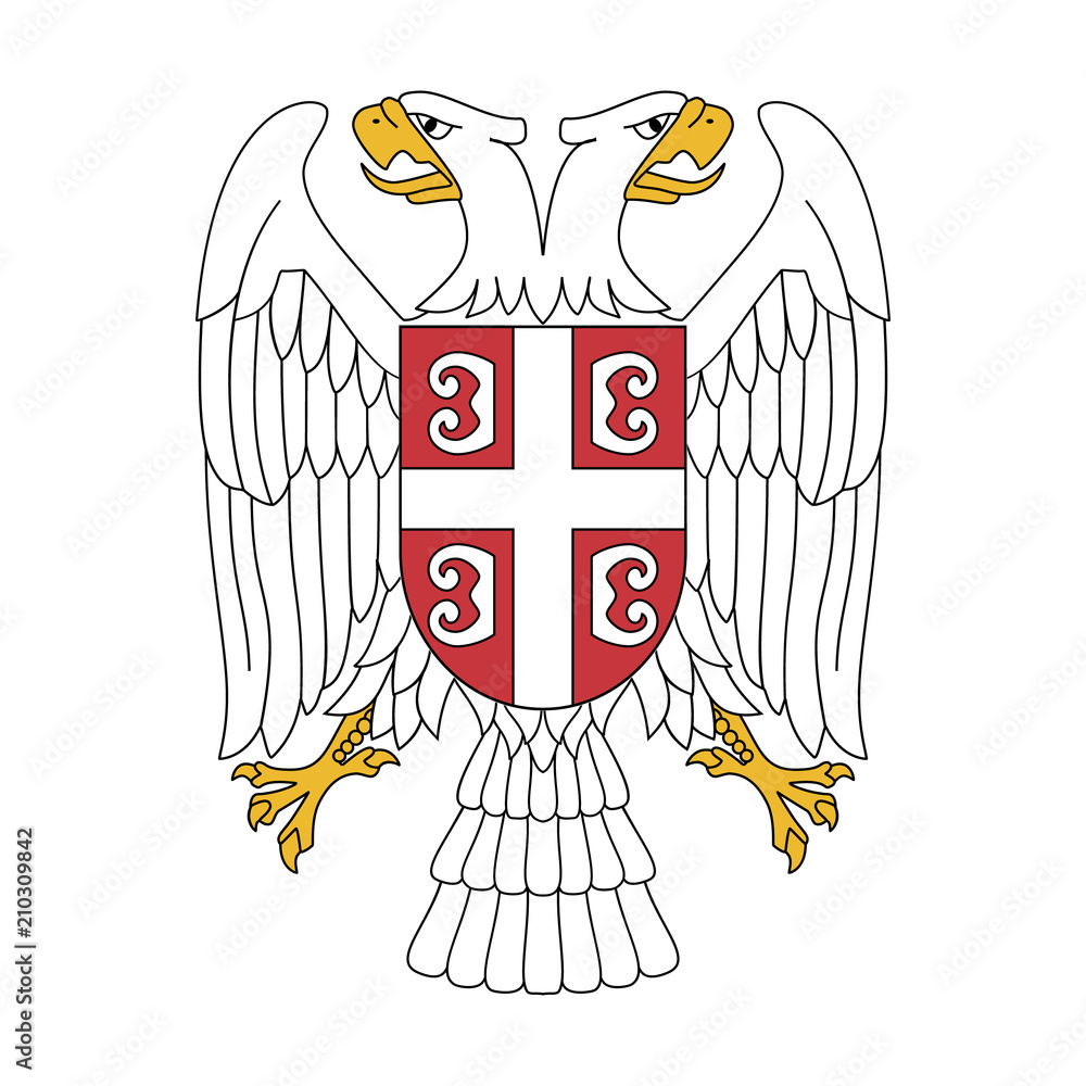 Vetor do Stock Serbian eagle. Heraldic symbol of Serbia. Abstract concept. Vector illustration ...