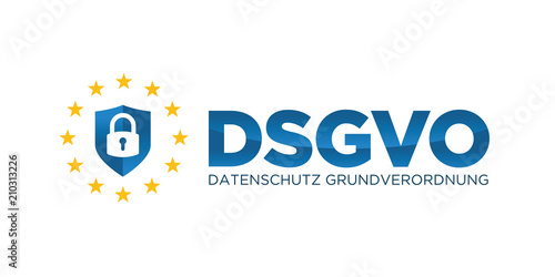 DSGVO Datenschutz-Grundverordnung Schriftzug – Stock-Vektorgrafik ...