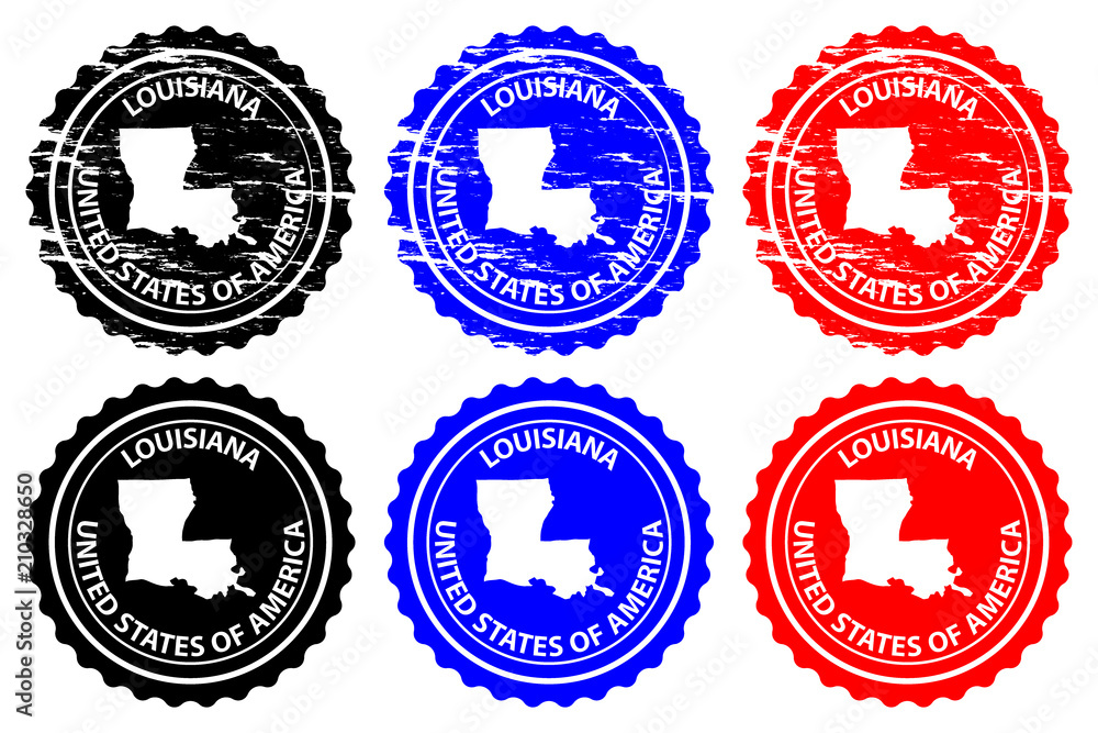 Louisiana - rubber stamp - vector, Louisiana (United States of America ...