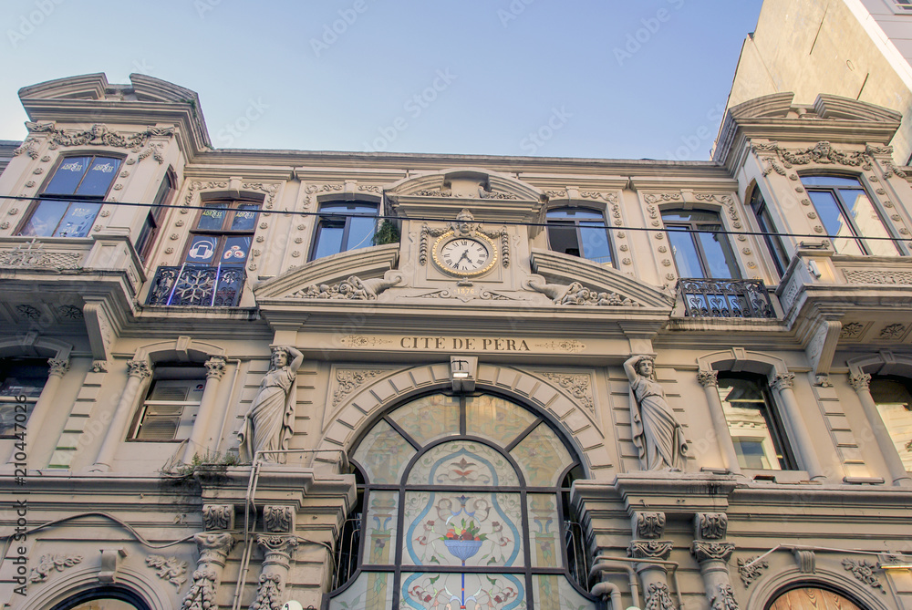 Istanbul, Turkey, 8 June 2018: Cicek Passage, Istiklal Avenue, Beyoglu ...
