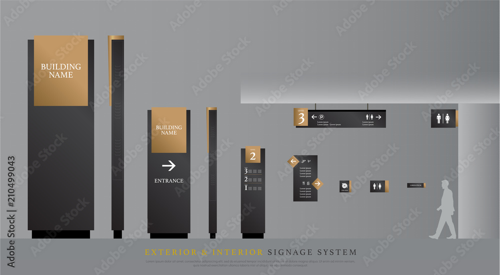 exterior and interior signage. directional, pole, and traffic signage ...
