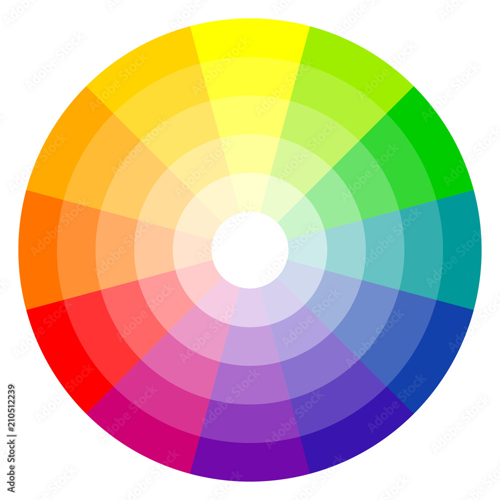 color wheel 12-colors Stock Vector | Adobe Stock