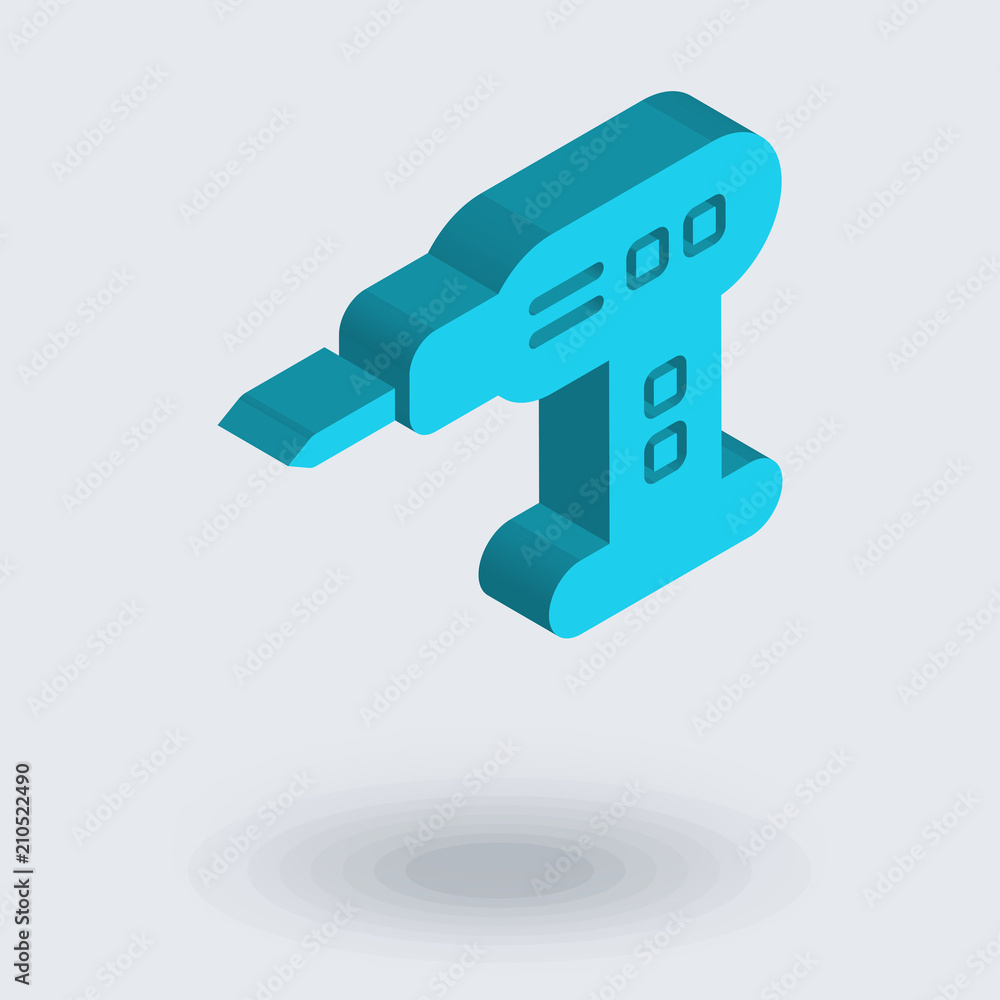 Driller icon vector isolated on white background for your web and ...