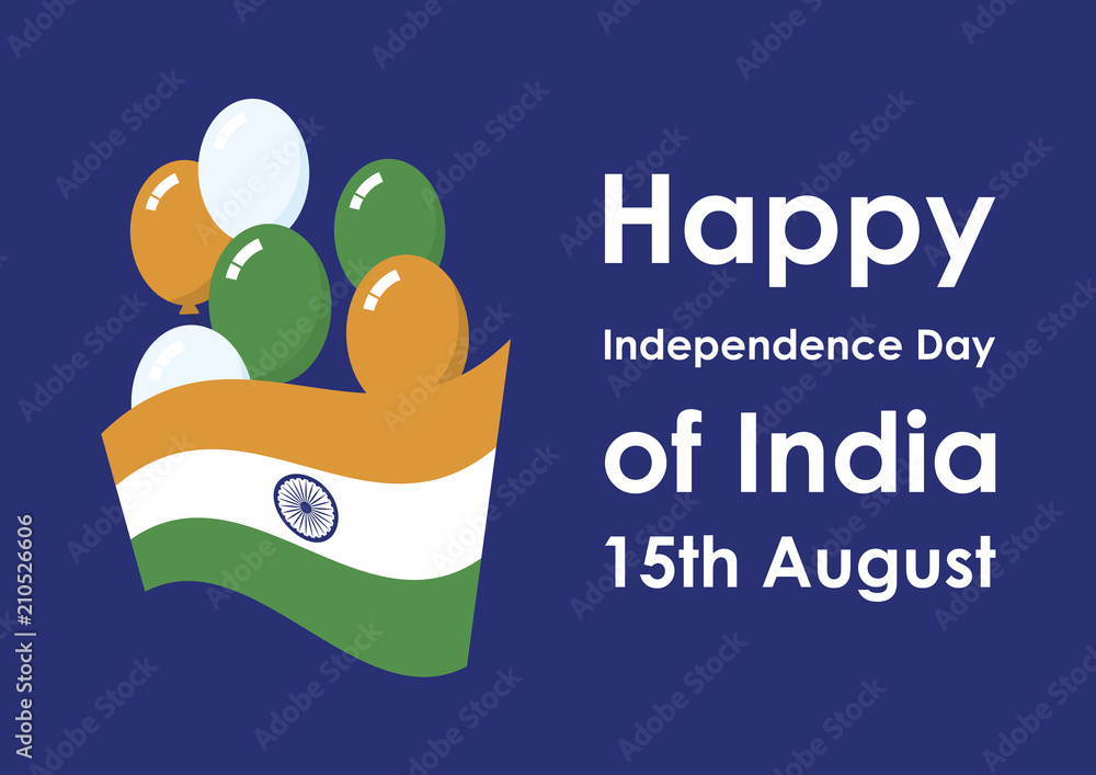 Happy Independence Day of India vector. Independence Day India. Indian ...