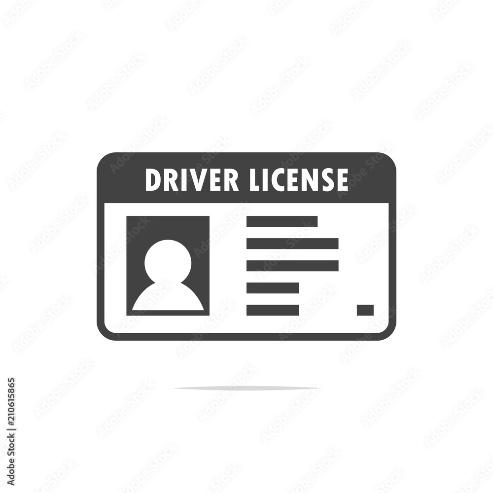 Driver license icon vector transparent Stock Vector | Adobe Stock