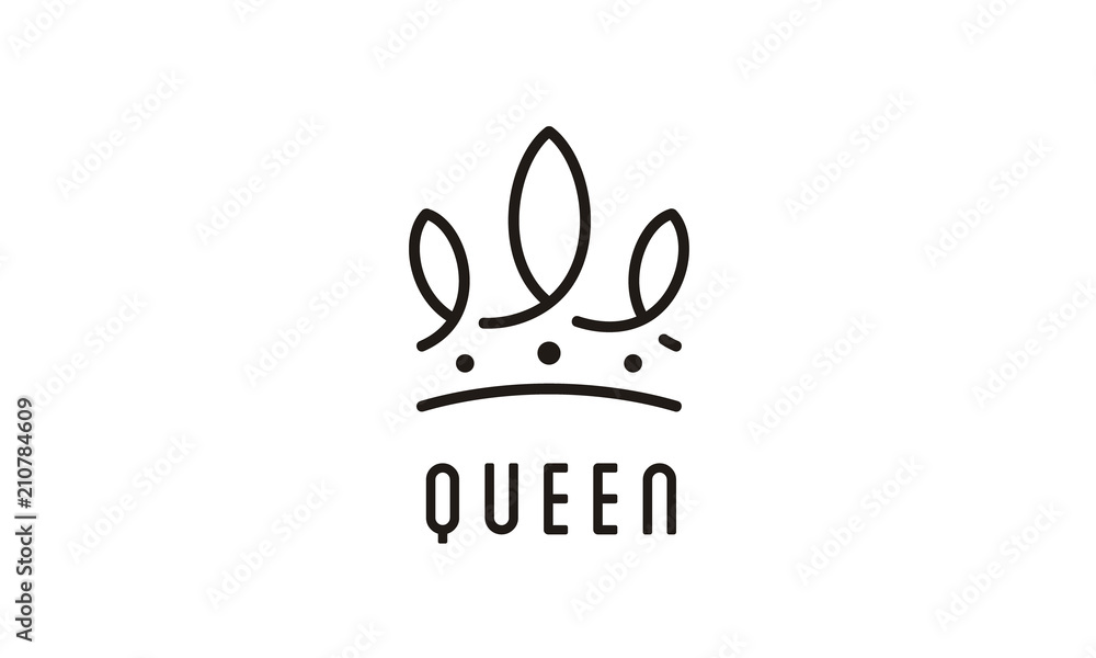 Crown Queen King Prince Princess Royal logo design inspiration Stock ...