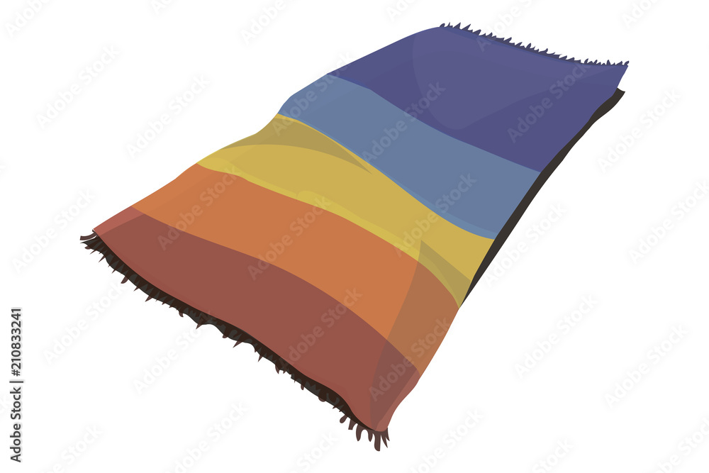 Cartoon beach litter on a white background. Illustration of a lying ...