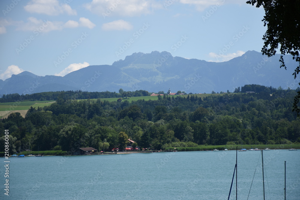 Simssee, See, Rosenheimer See, Würm, Eiszeit, Alpenvorland, Chiemgauer ...