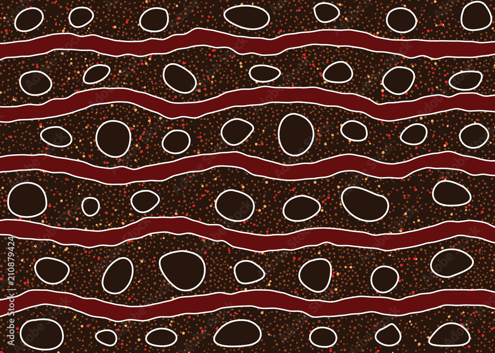 Aboriginal art vector painting, Illustration based on aboriginal style ...