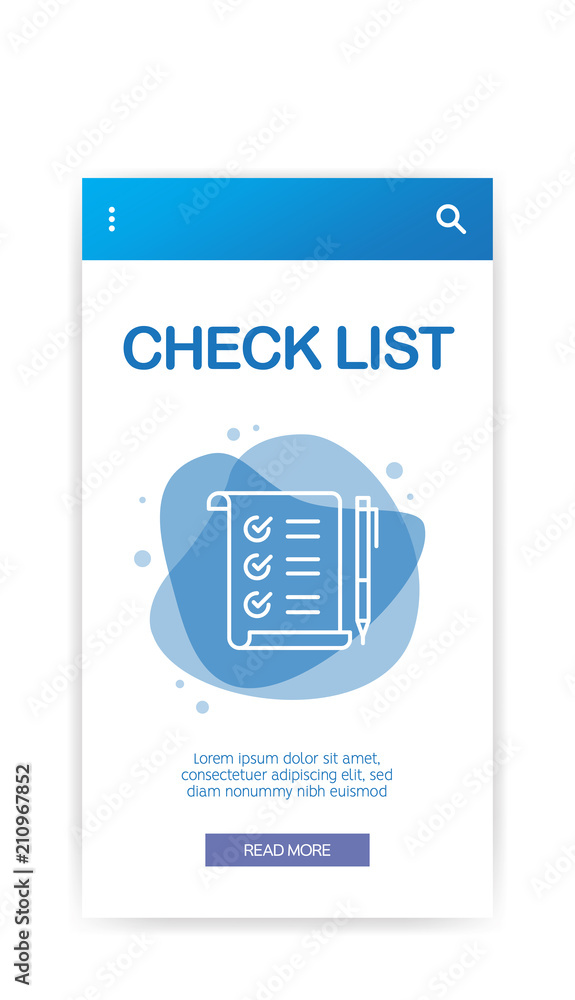 Stock-Vektorgrafik „CHECK LIST INFOGRAPHIC“ | Adobe Stock