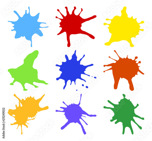 bunte Farbkleckse Stock-Vektorgrafik | Adobe Stock
