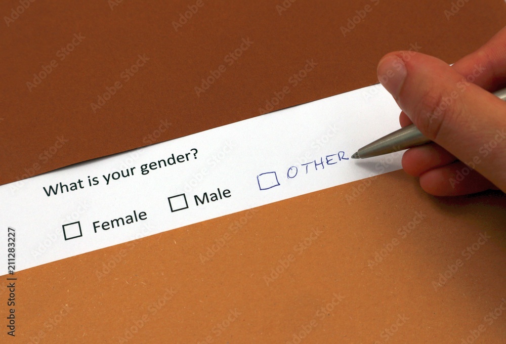 Gender identity conceptual photo. Male or female sex is not enough ...