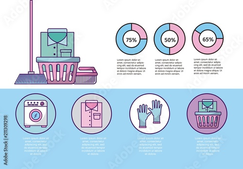 Laundry Infographic Layout Stock Template | Adobe Stock