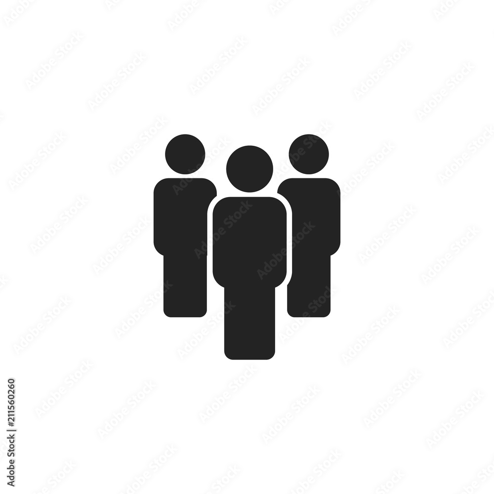 3 stick man sign. Vector. Stock Vector | Adobe Stock
