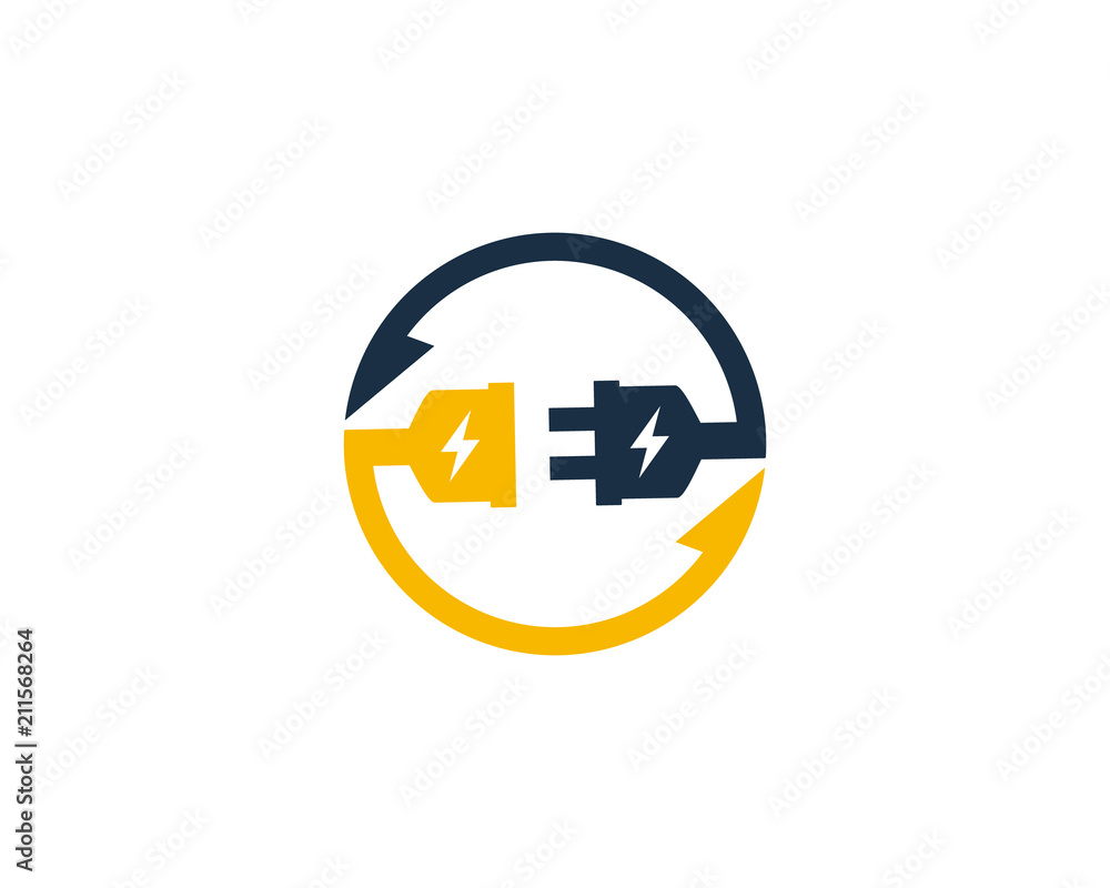 Electric Transfer Logo Icon Design Element Stock Vector | Adobe Stock