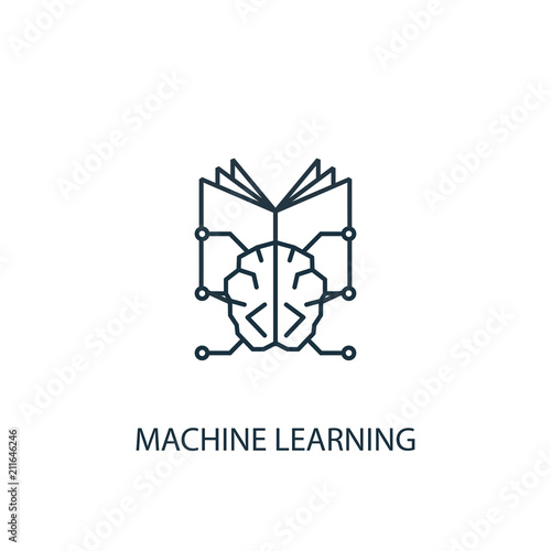 Machine learning icon. Simple element illustration Stock Vector | Adobe ...