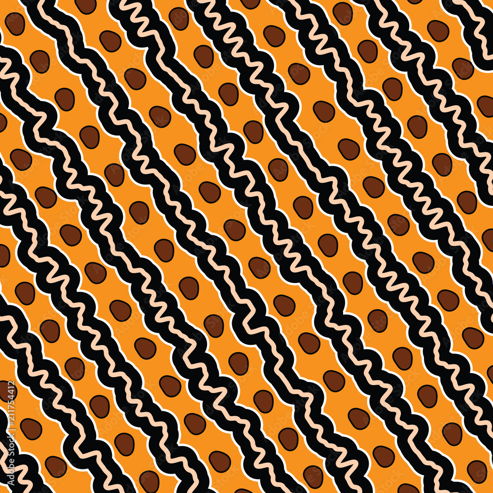 Aboriginal art vector dot background. Stock Vector | Adobe Stock