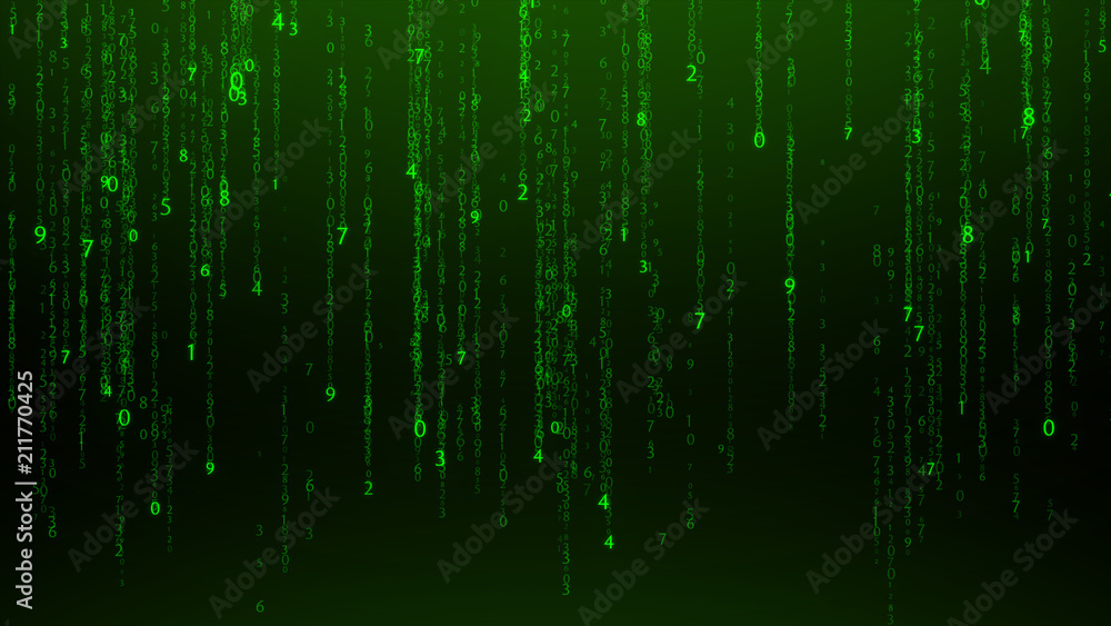 Abstract matrix numbers background. Stock Photo | Adobe Stock