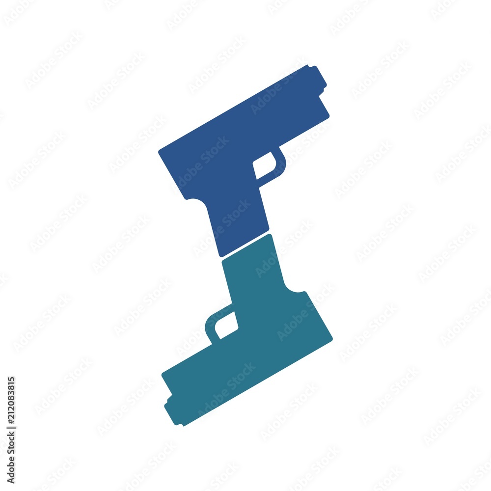 Weapon logo. Gun Icon. Rifle and Pistol symbol. Vector eps 08. Stock ...
