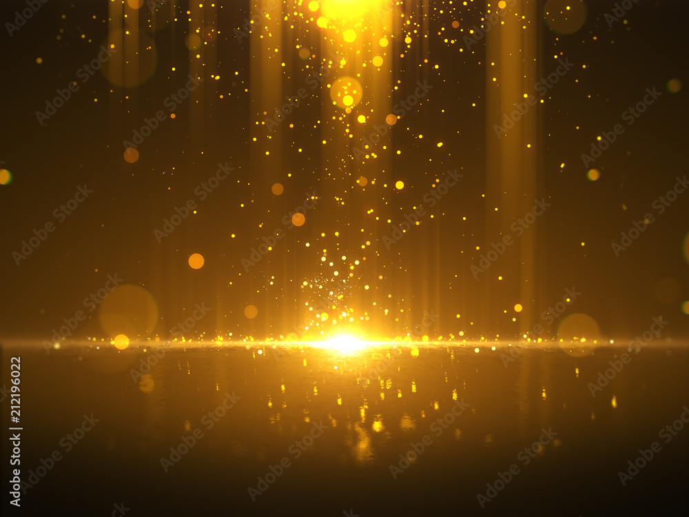Golden bokeh glamour abstract background Stock Photo | Adobe Stock