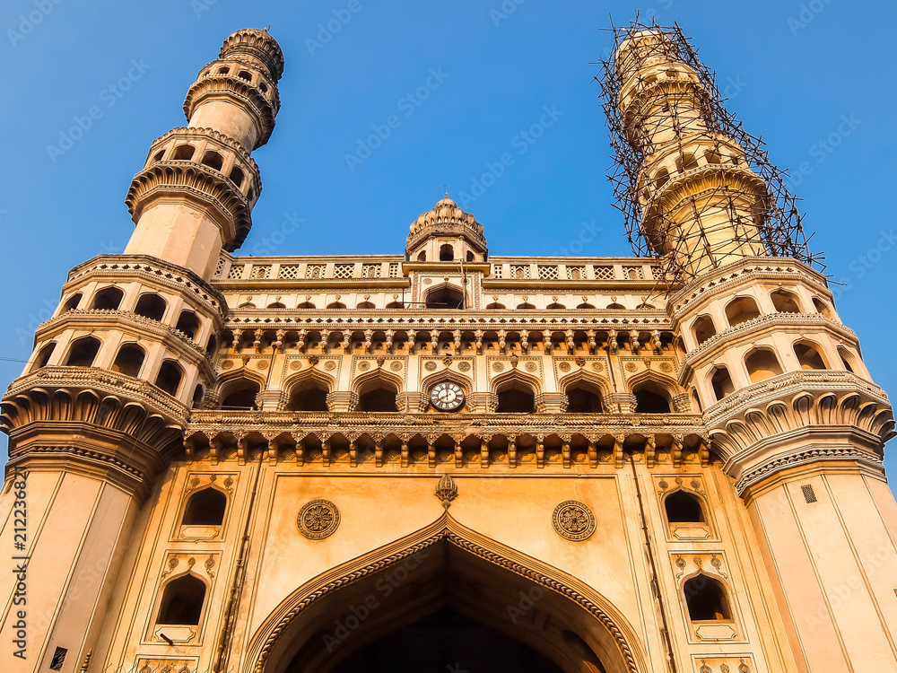 Hyderabad, India. Architecture of Charminar ("Four Minarets ...