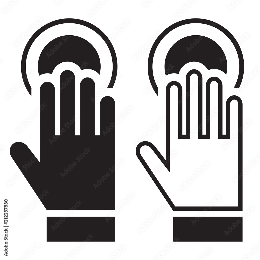 Image vectorielle Stock ICÔNE APPUYER SUR LE BOUTON | Adobe Stock