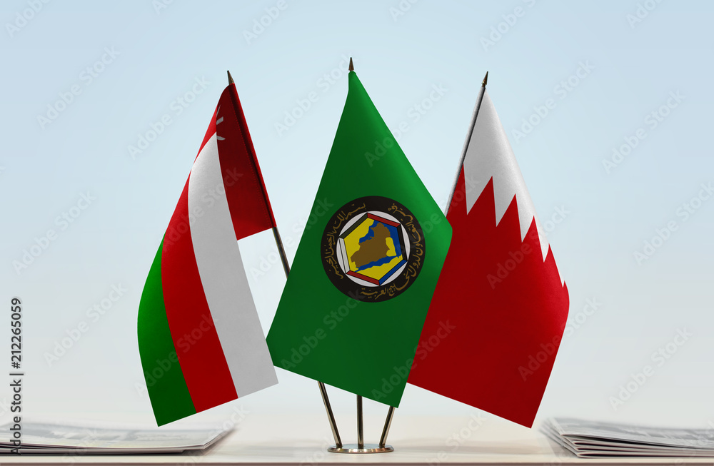 Flags of Oman GCC and Bahrain Stock Photo | Adobe Stock