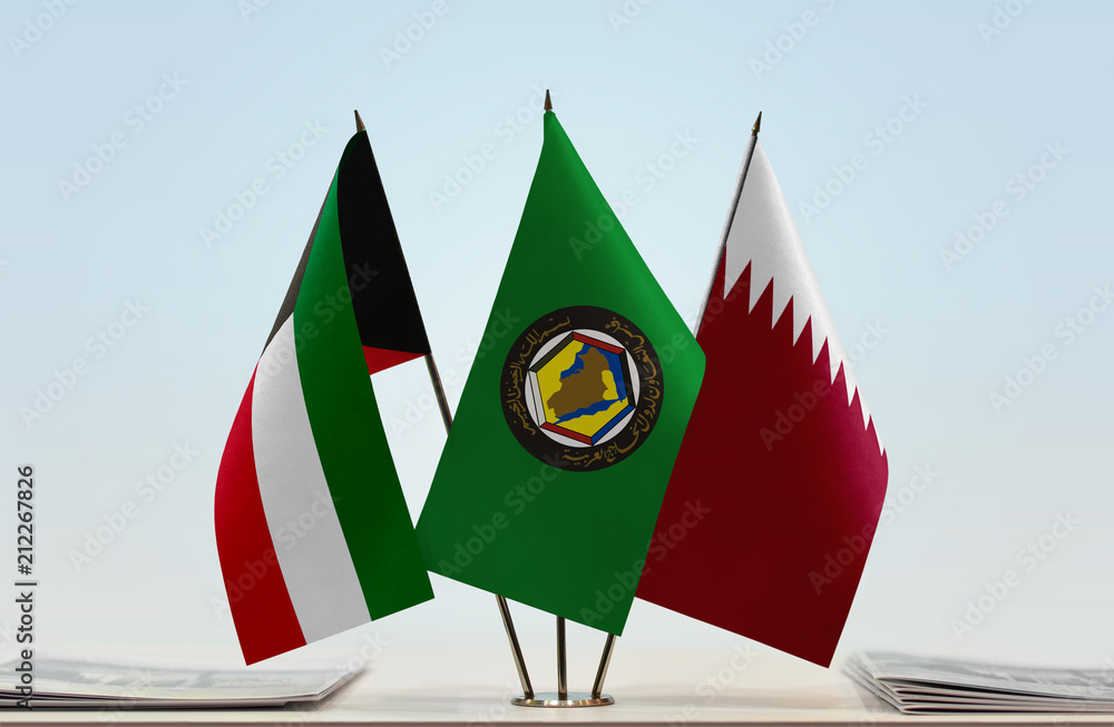 Flags of Kuwait GCC and Qatar Stock Photo | Adobe Stock