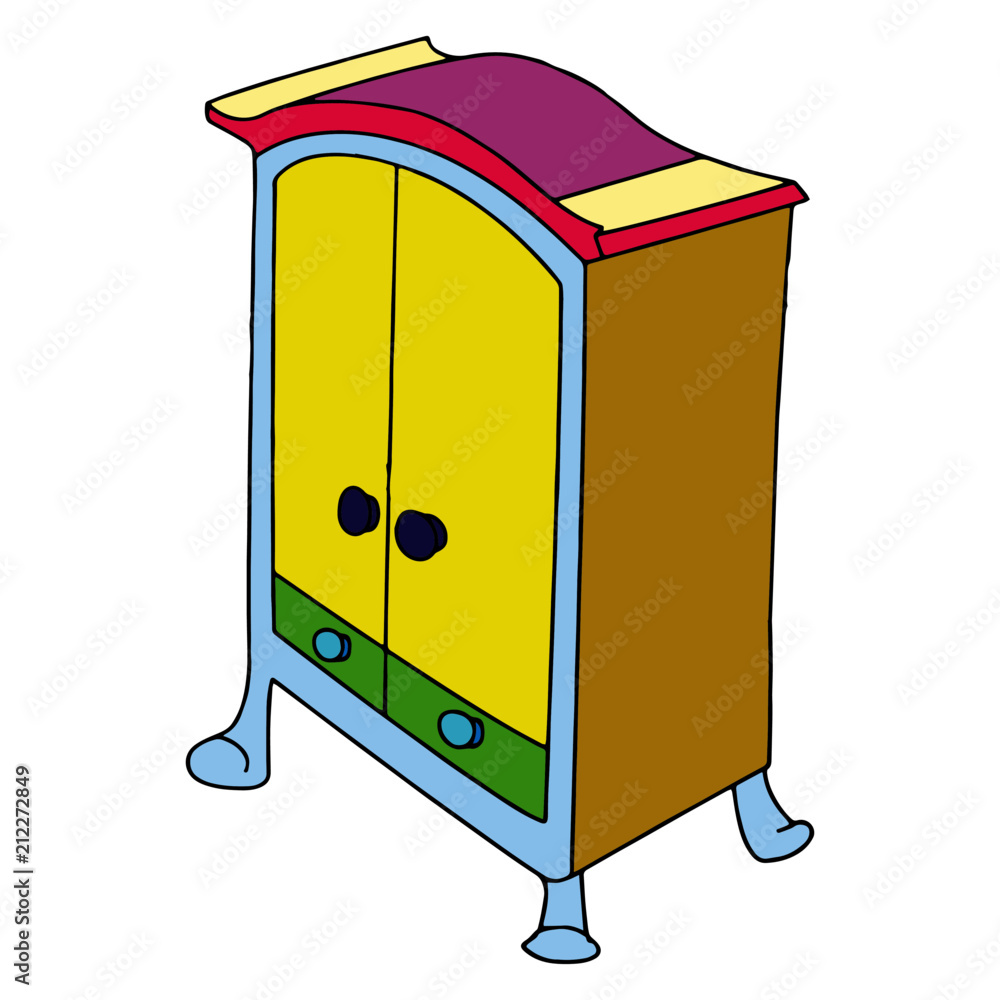 Closet cartoon illustration isolated on white background for children ...