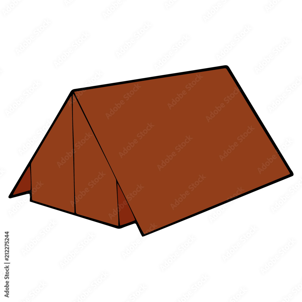 Tent cartoon illustration isolated on white background for children ...