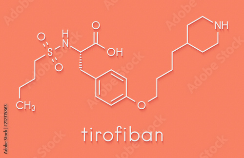Tirofiban anticoagulant drug molecule. Skeletal formula. - Buy this ...