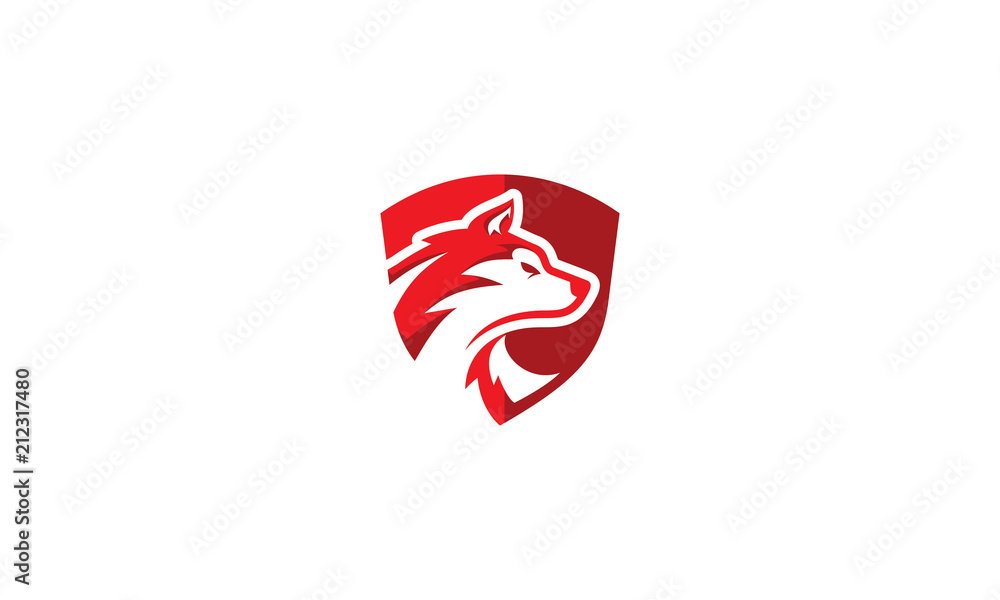 wolf dog vector icon logo Stock Vector | Adobe Stock