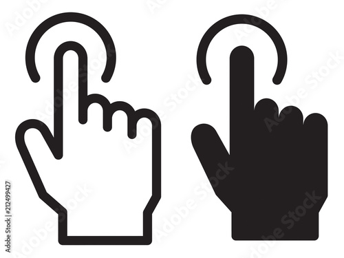 ICÔNE APPUYER AVEC L'INDEX DROIT - Acheter ce vecteur libre de droit et ...