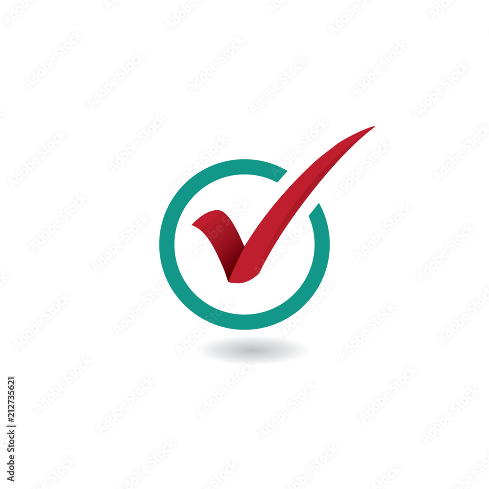 Check Mark Design Logo Concept Stock Vector | Adobe Stock