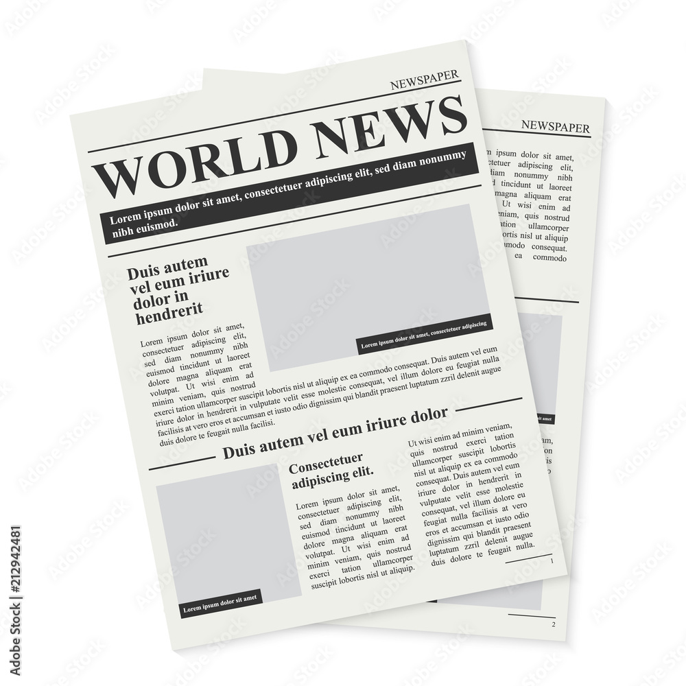 Creative vector illustration of daily newspaper journal, business ...