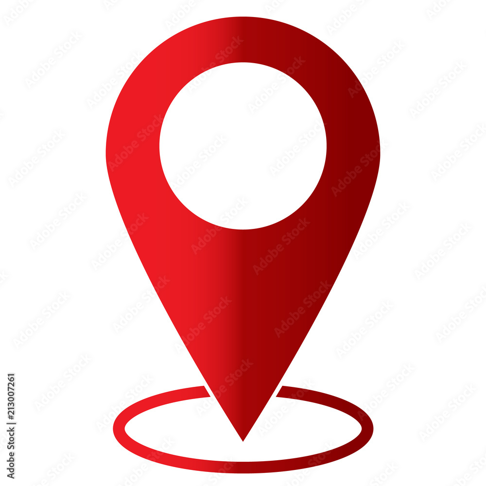 pin icon on white background. flat style. map sign. location for your web site design, logo, app ...