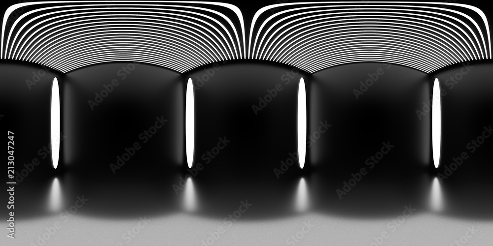 HDRi map cube with line light source for 3D rendering or VR Stock ...