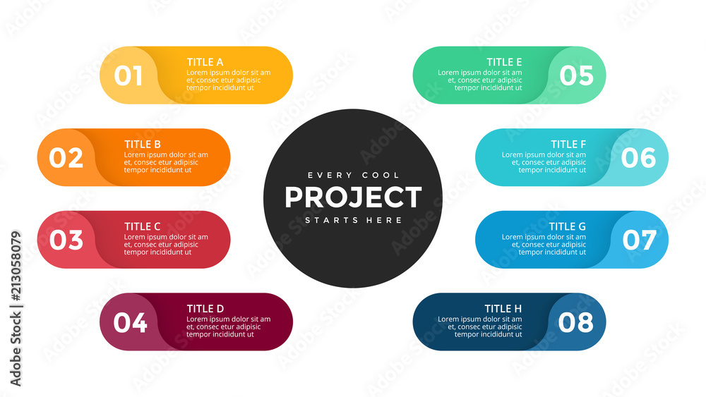 Vector circle arrows infographic, cycle diagram, labels graph, stickers ...