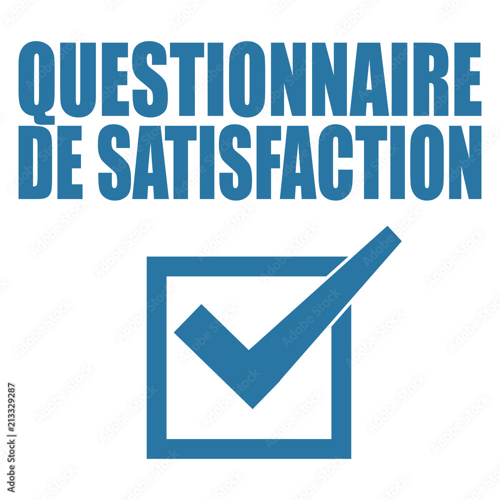Logo questionnaire de satisfaction. Stock Vector | Adobe Stock