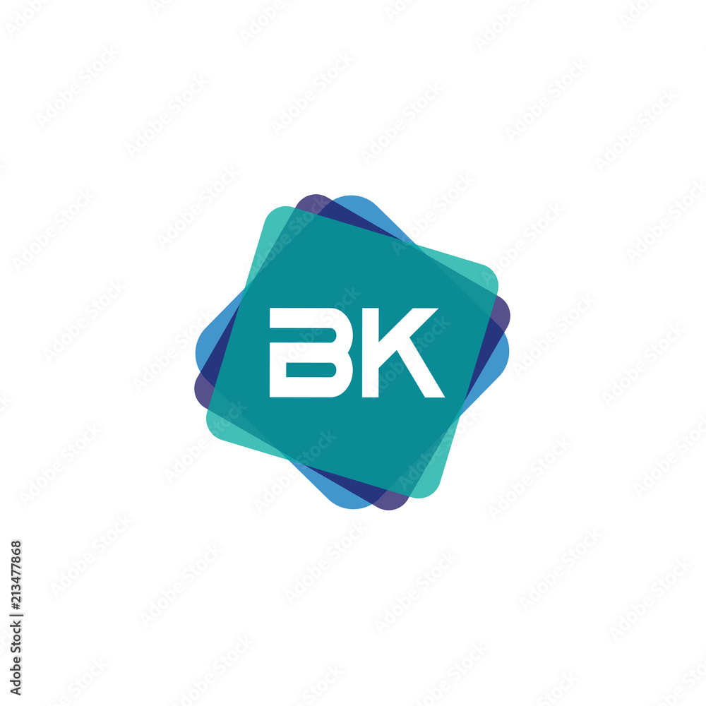 Initial Letter BK Logo Template Design Stock Vector | Adobe Stock