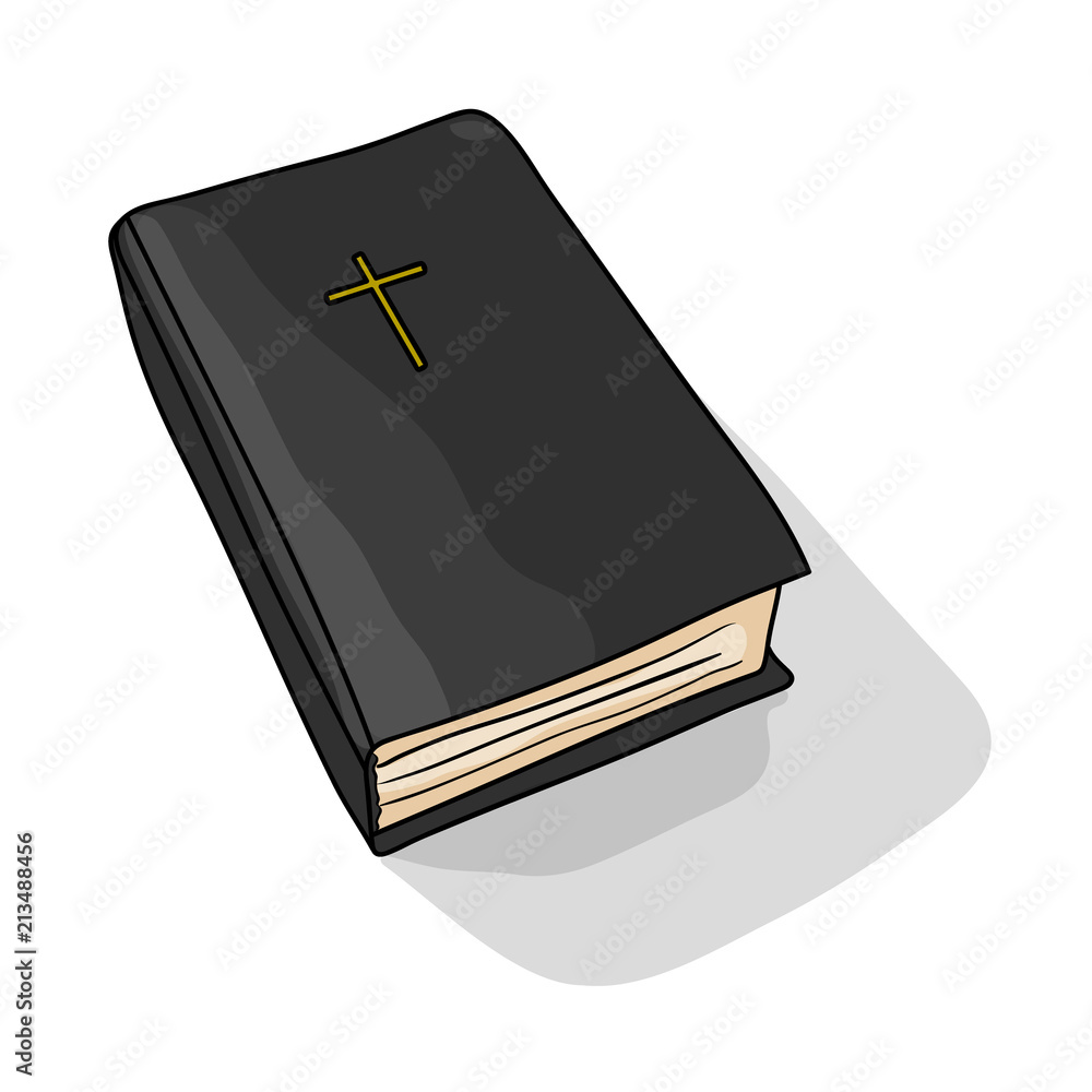 Holy Bible. Cartoon Drawing. Vector Illustration. Stock Vector | Adobe ...