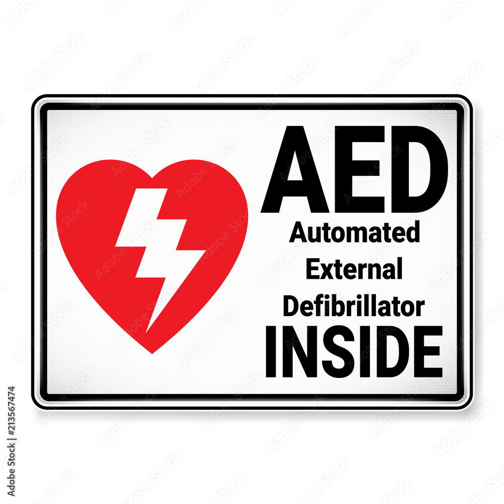 Vector and illustration graphic style, AED Automated External ...