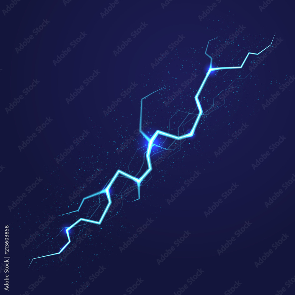 Blue lightning background Stock Vector | Adobe Stock