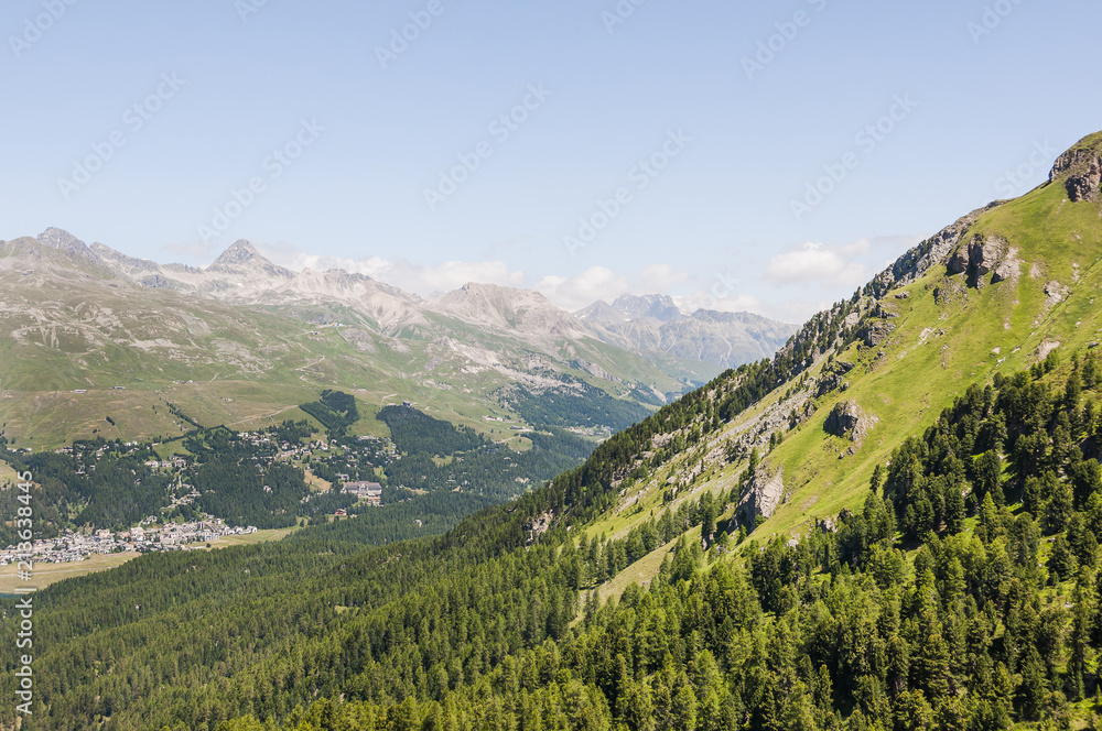 Silvaplana, , Silvaplanersee, Corvatsch, Bergbahn, Murtèl, Champfèr, St ...