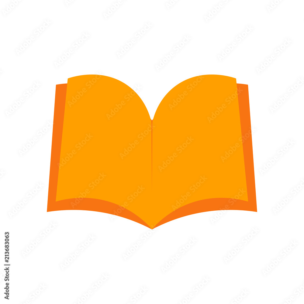 Open book icon vector sign and symbol isolated on white background ...