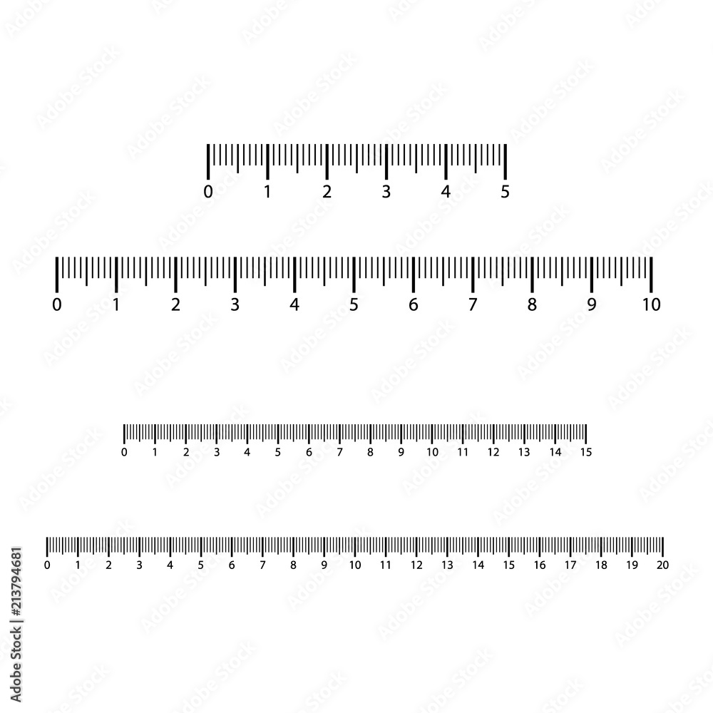 Vettoriale stock di Ruler 10 inch. 10-inch grid with a division to one ...